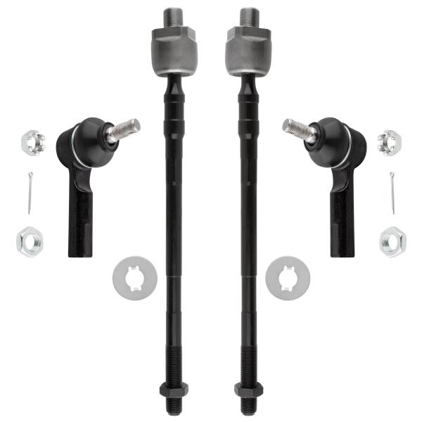 商品名: BOXI インナーアウタータイロッドブーツキット BXM600140005-4用 BOXI (Set of 4) 2x Front Inner Tie Rod Ends + 2x Front Outer Tie Rod Ends ...