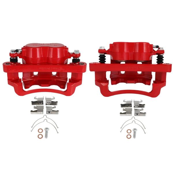 商品名: SCITOO フロントブレーキキャリパー ブラケット付き 18-B4790 18-B4791 レッド エクスカーション用フォード、F-250用、F-250スーパーデューティー用、フォードF-350 99-04用 フォード用 F-3...