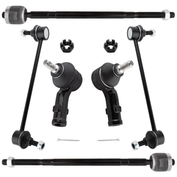 商品名:  WEDOAUTO 6Pcs Suspension Kit Front Inner Outer Tie Rod End Link + Sway Bar End Link Stabilizer Bar Links Set Fit F...