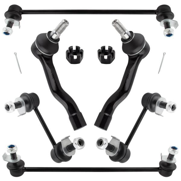 商品名:  WEDOAUTO 6Pcs Front Rear Sway Bar Stabilizer Bar End Links + Front Outer Tie Rod End Link Kit Set Fit For Infiniti...