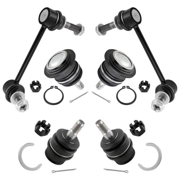 商品名:  WEDOAUTO 6Pcs Front Upper Lower Ball Joints + Sway Bar End Link Fit For Lexus GX470 2003, GX470 2004-2009, For Toy...