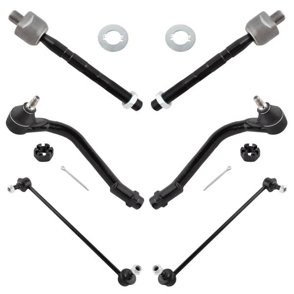 商品名: BOXI フロントスウェイバー+タイロッドエンド BXM600170035-6用 BOXI 6pcs Front Sway Bars + Inner &amp; Outer Tie Rod Ends For Hyundai Son...