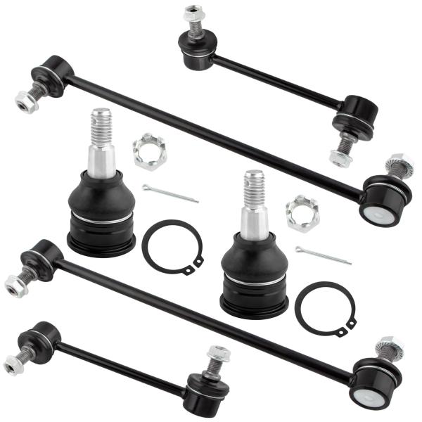 商品名:  WEDOAUTO 6Pcs Front Lower Ball Joints + Front &amp; Rear Stabilizer Sway Bar End Link Fit For Acura MDX 2001 2002 ...