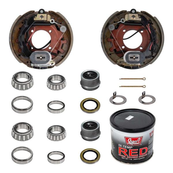 商品名: The Trailer Parts Outlet - 8000ポンド トレーラー車軸 電動ブレーキコンプリート交換キット - 8k容量 - (12.25インチ x 3.4インチ) The Trailer Parts Outlet ...