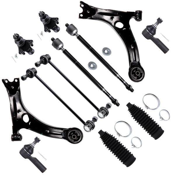 商品名:  SCITOO 12pcs Front Suspension Kit Lower Control Arm Lower Ball Joint Outer Inner Tie Rod End w/Boot Sway Bar End L...