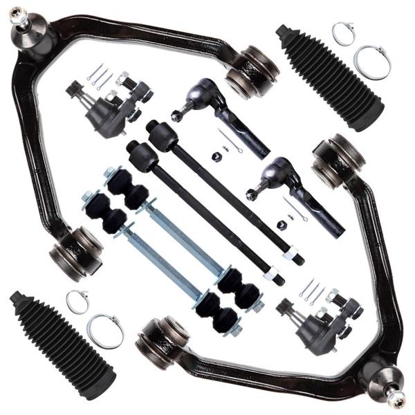 商品名:  SCITOO 12pcs Front Suspension Kit Upper Control Arm And Ball Joint Outer Inner Tie Rod End w/Boot Sway Bar End Lin...
