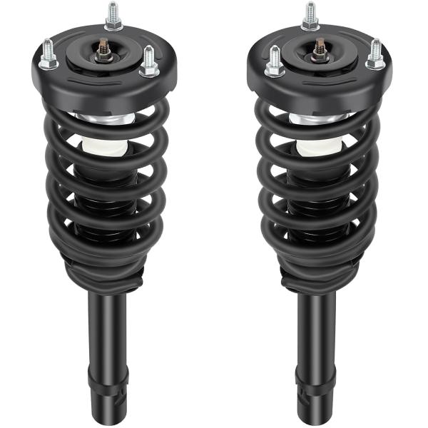 商品名: フロントストラットショックアセンブリ コイルスプリング付き ヒュンダイ用 Azera 2006-2011 ヒュンダイ用 ソナタ 2006-2010 (FWD) 用 ショックアブソーバー ストラット 交換用 172281 2個セット...