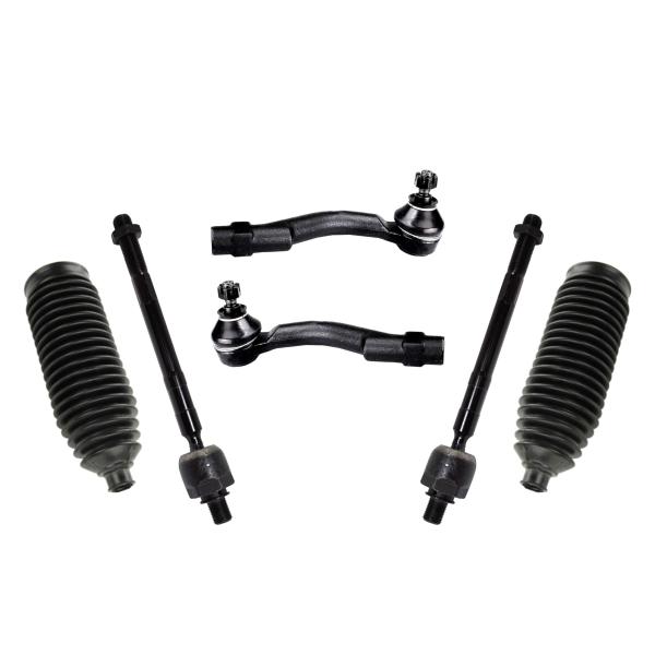 商品名:  PartsW - 6 Pc Front Tie Rod Ends Inner Outer, Rack and Pinion Bellow Boots, Steering Kit for Hyundai Tucson, Kia S...