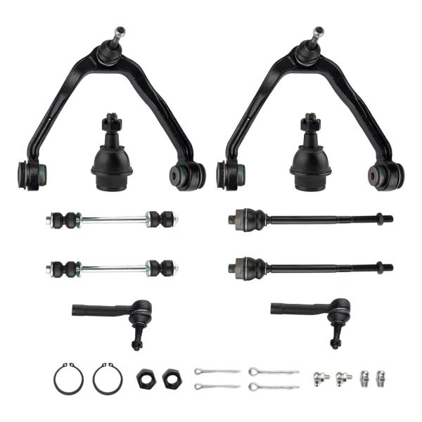 商品名:  Torchbeam 10Pcs Front Upper Control Arms, Suspension Kit with Ball Joint Sway Bar Tie Rod End for Escalade, Silver...
