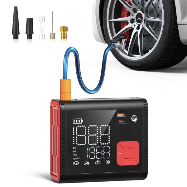 商品名: Anykit Tire Inflator Portable Air Compressor, 4X Faster Inflation, Dual Power Electric Cordless Air Pump with Built...