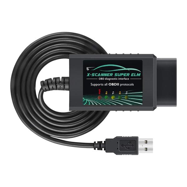 商品名: OBD2アダプター USB ELM327スキャナー FT232RL 18F25K80 V1.4 オリジナルチップ付き Ducati オートバイ OBDII 診断スキャンツール フォード マツダ トヨタ フィアット用 Windows...
