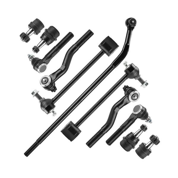 商品名:  4 Ball Joints+2 Rear Sway Bars+3 Front and Rear Tie Rods+1 Pitman Arm Front Suspension Kit for 2007-2017 Wrangler,...