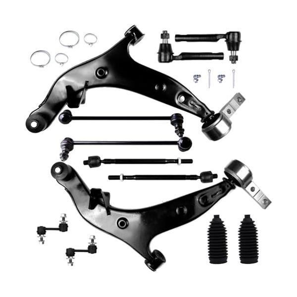 商品名:  ECCPP - 12PCS Front Lower Control Arm And Ball Joint Inner Outer Tie Rod End Sway Bar Link Steering Boot Compatibl...