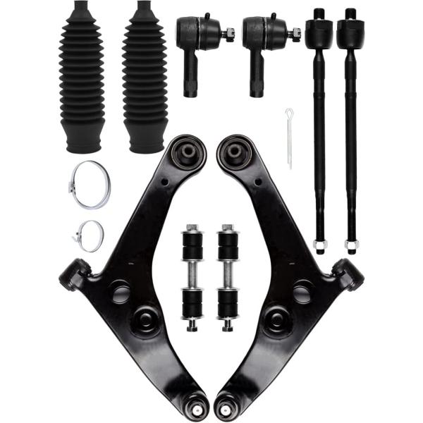 商品名:  ECCPP 10PCS Front Lower Control Arm And Ball Joint Inner Outer Tie Rod End Sway Bar Link Steering Boot Compatible ...