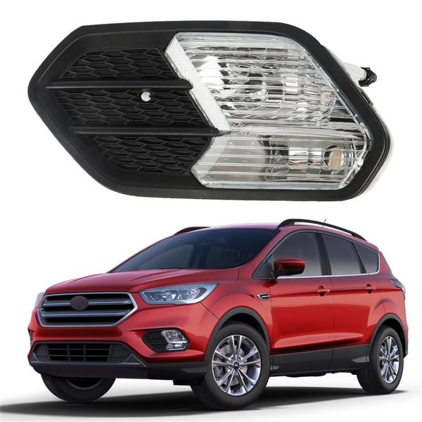 商品名: LABLT フロントバンパー フォグライト 交換用 2017 2018 フォード エスケープ クーガ ランプ+カバー RH 右側 Front Bumper Fog Lights Replacement for 2017 2018 ...