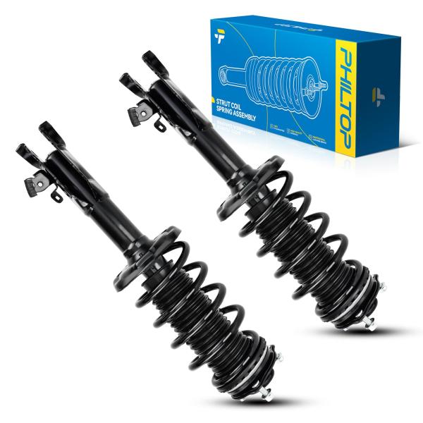 商品名: PHILTOP シビック2006-2011用フロントストラット、ショックアブソーバーコンプリートサスペンション172286+172287、コイルスプリングアセンブリ付きストラット SAA949 2個 PHILTOP Front S...