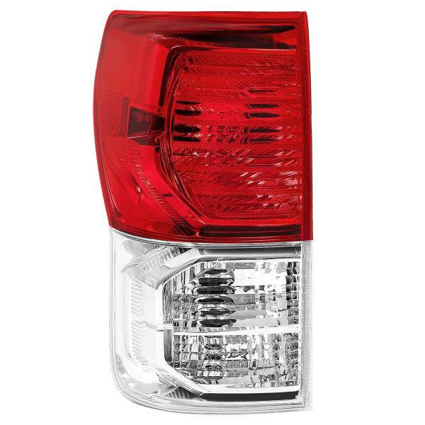 商品名: KUAFU テールライト 2007-2013 トヨタ タンドラ交換用 TO2800183 TO2801183 テールライト ブレーキランプ レッドレンズ クリアレンズ クロームハウジング 左 KUAFU Tail Light Co...