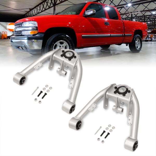 商品名:  AJP Distributors 2-4" Lifted Front Upper Steel Tubular Control Arms Dual Shock Leveling Lift Kit Silver Compatible...