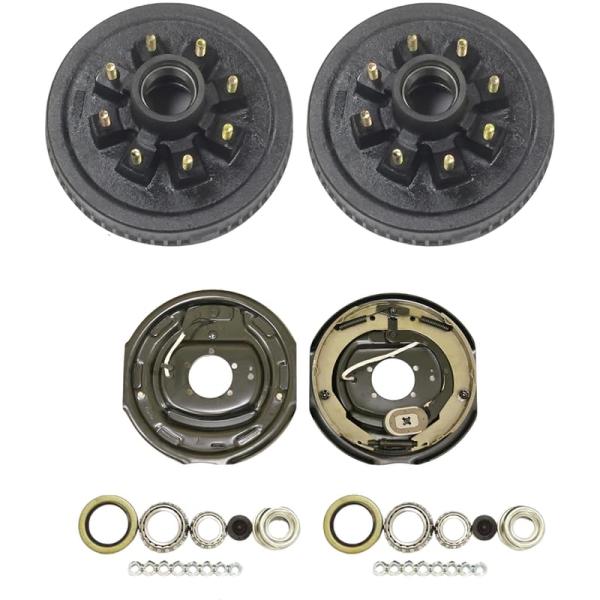 商品名:  RITZ INDUSTRIAL 12"x2" 8 on 6.5 Trailer Hub Drum Kits with Electric brakes for 7000lbs axle (2 Hub + 2 Brake (L&am...