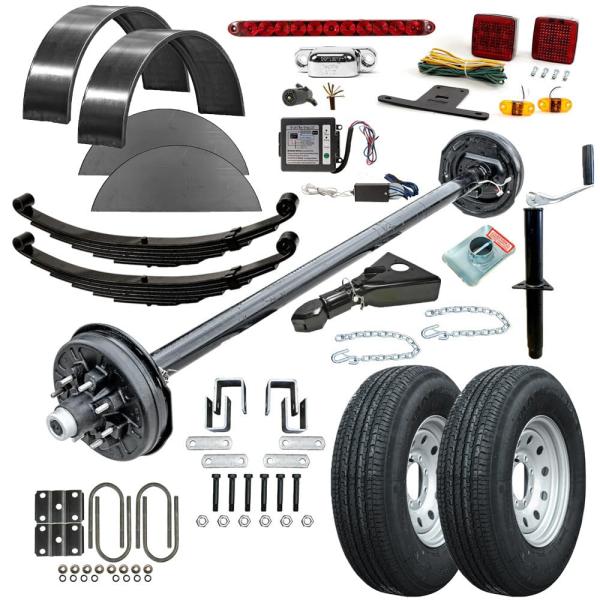 商品名:  The Trailer Parts Outlet - 7000 lb TK Single Axle Trailer Parts Kit - 7K Capacity Heavy Duty (Complete Original Se...
