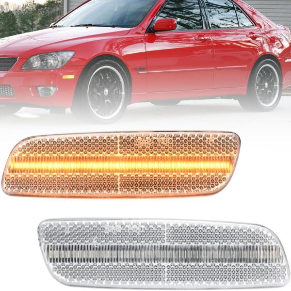 商品名:  NJSBYL Amber LED Side Marker Light Assemblies for 1998-2005 Lexvs GS300 GS400 GS430 IS300 LS400 Front Bumper Marke...