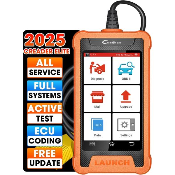 商品名: LAUNCH Creader Elite 双方向ツール フォードリンカーン マーキュリーマツダ 2025年フルシステム オールリセット OBD2スキャナー PMI機能診断スキャンツール バッテリー登録 生涯無料アップデート LAU...