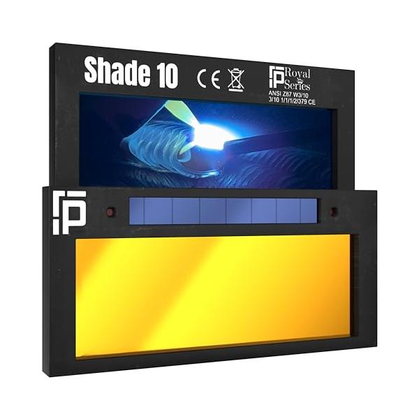 商品名:  The King | Gold Shade 10 Auto Darkening Welding Lens | Cool Blue Welding Lens 2x4 1/4 | Shade 10 Welding Lens Auto...