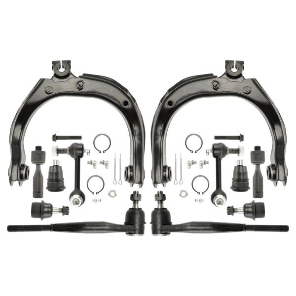 商品名:  Torchbeam 12Pcs Front Upper Control Arms, Suspension Kit with Ball Joint Tie Rod End Sway Bar Link for RAINIER, SS...