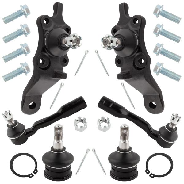 商品名: WEDOAUTO サスペンションキット WDEM00056-6用 WEDOAUTO 6pcs Suspension Kit Front Lower Upper Ball Joint Outer Tie Rod End Kit Fi...