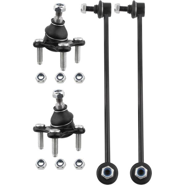 商品名: WEDOAUTO スタビライザーバー WDE02400118-4用 WEDOAUTO 4Pcs Front Stabilizer Bar Sway Bar Links + Front Lower Ball Joints Fit F...