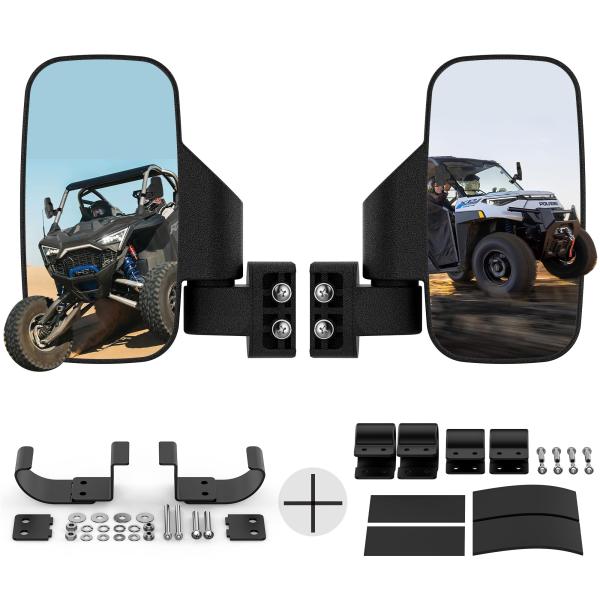 商品名: Universal UTV Side Mirrors,UTV Mirror with Two Installation Methods Compatible with 2015-2024 Polaris Ranger 570 90...