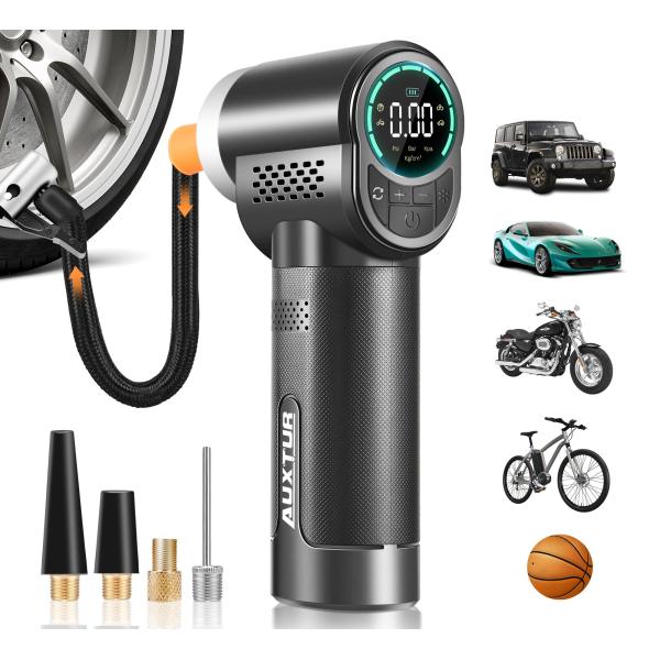 商品名:  AUXTUR Vehicle Tire Inflator Portable Air Compressor &amp; Inflator(150PSI),TYPE-C 6000mAH Car Tire Pump with Ligh...