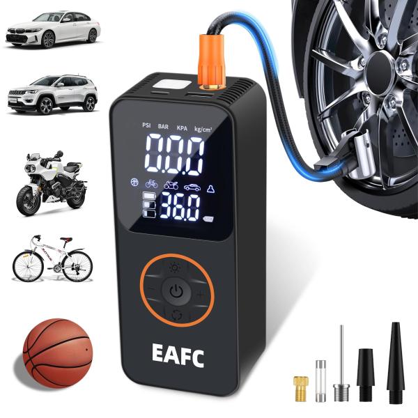商品名: Tire Inflator Portable Air Compressor, EAFC Motorcycle Electric Air Pump for Car Tires, fast inflation, suitable fo...