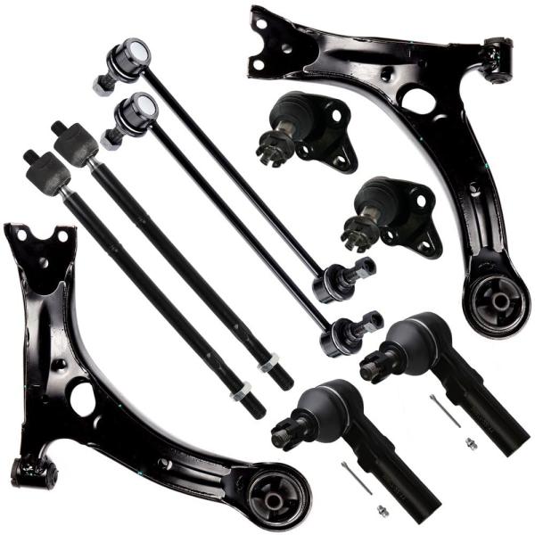 商品名:  SCITOO 10pcs Front Suspension Kit Lower Control Arm Ball Joint fit 2009-2013 for Toyota Corolla Inner Outer Tie Ro...