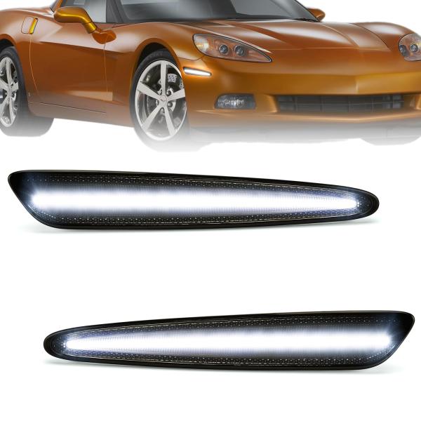 商品名:  NEIFILES White Front LED Side Marker Lights for Chevy Corvette C6 2005 2006 2007 2008 2009 2010 2011 2012 2013 Smo...