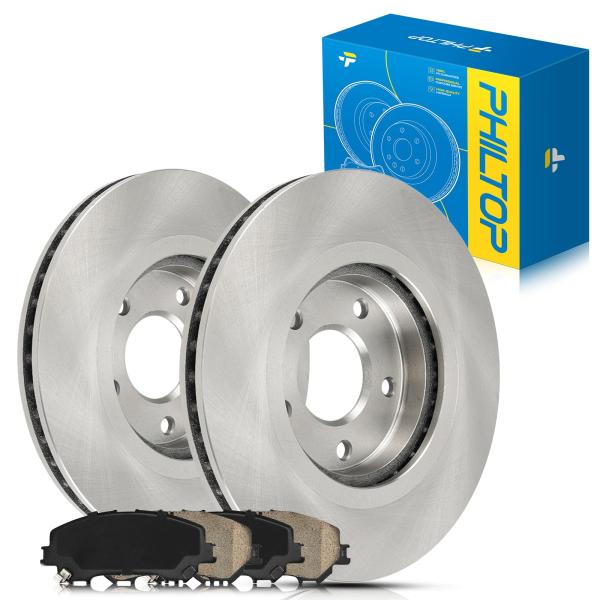 商品名:  PHILTOP D1737 31512 Front Brake Rotors and Pads Kit Replacement for Rogue 2014-2017, Braking System Brake Kits Dis...