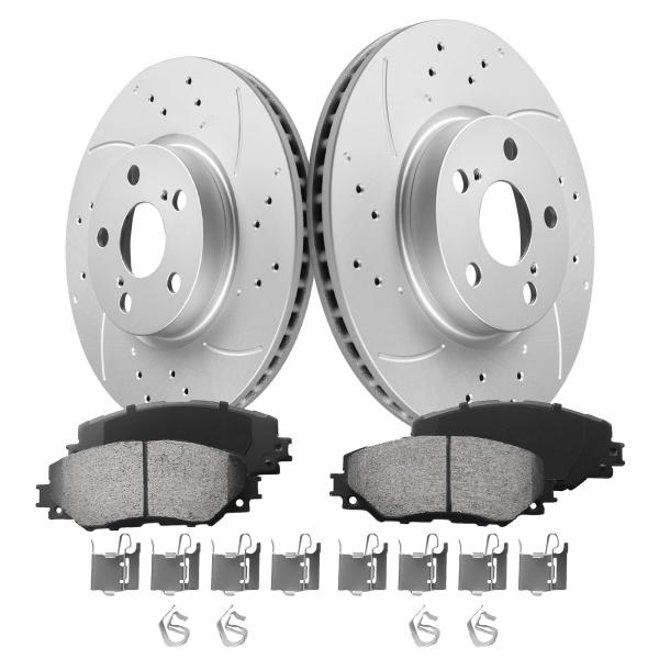 商品名:  funire Front Brake Kit, Brake Rotors and Ceramic Brake Pads Compatible with 2009-2019 Toyota Corolla, 2009-2013 To...
