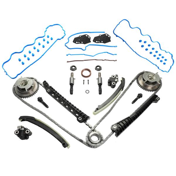 商品名: タイミングチェーンキット+カムフェイザー+VVTバルブ 3V 5.4L Trit.on F.o-rd F1.50 Lin.c-oln用 Timing Chain Kit+Cam Phasers+VVT Valves Compati...