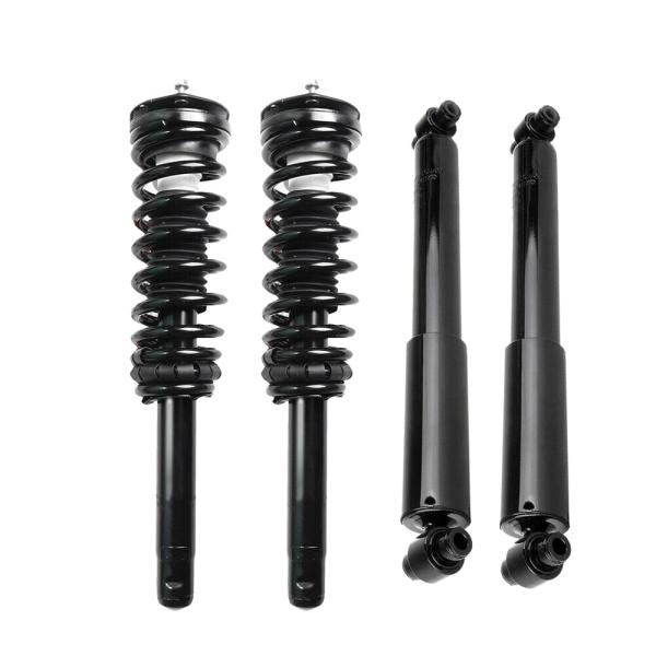 商品名:  GaweGuru 4pcs Suspension Complete Absorber Strut and Spring Set Kit Front Rear Side Rubber Alloy Iron Aluminum Pow...