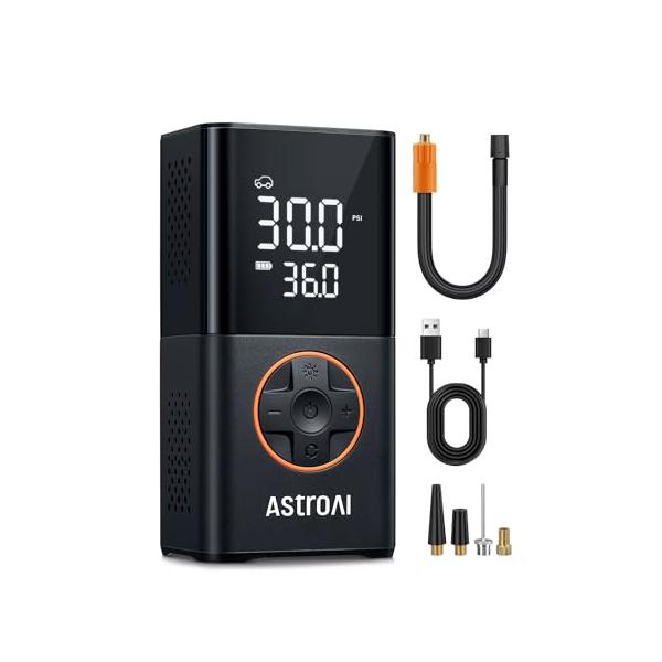 商品名:  AstroAI L7 Tire Inflator Portable Air Compressor Cordless Bike Pump with Digital Dual Values Display, 150 PSI Car ...