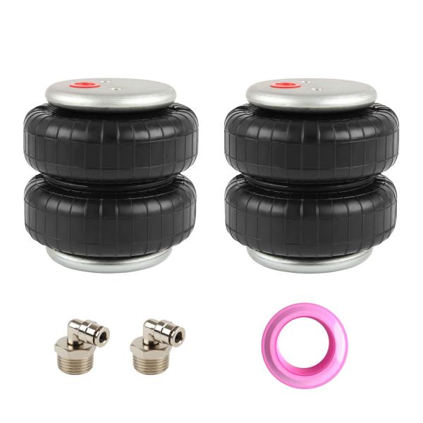 商品名:  2PCS Universal Air Suspension Spring Double Bellow Standard 2500 lb 1/2"npt Single Port Air Ride Strut Assembly w/...