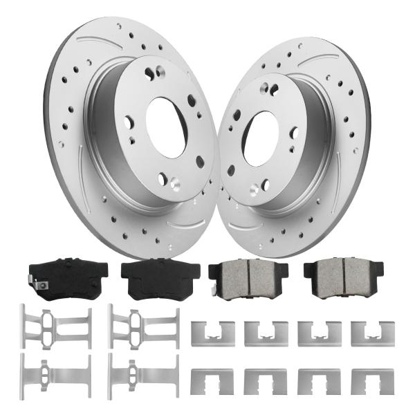 商品名:  funire Brake Pads and Rotors Kit Rear Automotive Replacement Brake Kits Compatible with 2006-2015 Honda Civic, 199...