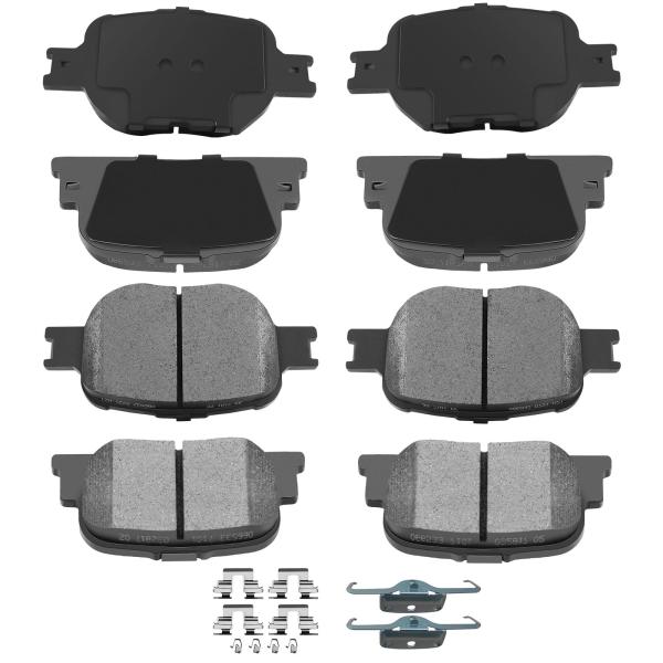 商品名:  AUTOMUTO 8PCS Front &amp; Rear Ceramic Disc Brake Pads Set D835 D817 For Scion tC 2005-2010ブランド: AUTOMUTO高さ: 12cm横...