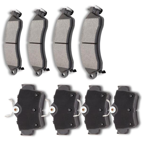 商品名:  AUTOMUTO 8PCS Front &amp; Rear Semi-Metallic Disc Brake Pads Set D627 D412 For Ford For Mustang 1994-2001 2003-200...