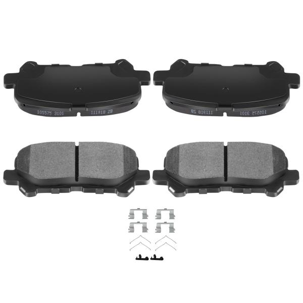 商品名:  AUTOMUTO 4PCS Rear Semi-Metallic Disc Brake Pads Set D1585 For Acura MDX 2014-2017,For Honda Pilot 2012-2019,For H...