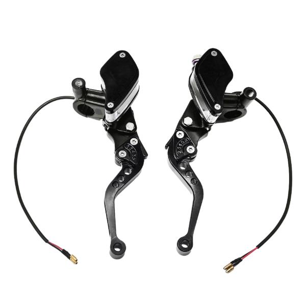 商品名: Aynaxcol オートバイブレーキクラッチポンプレバー 1ペア 7/8インチ 22mm デュアル油圧マスターシリンダーリザーバー CNCアルミニウム交換用 ホンダ ヤマハ カワサキ スズキ 50cc-300cc ブラック Ayn...