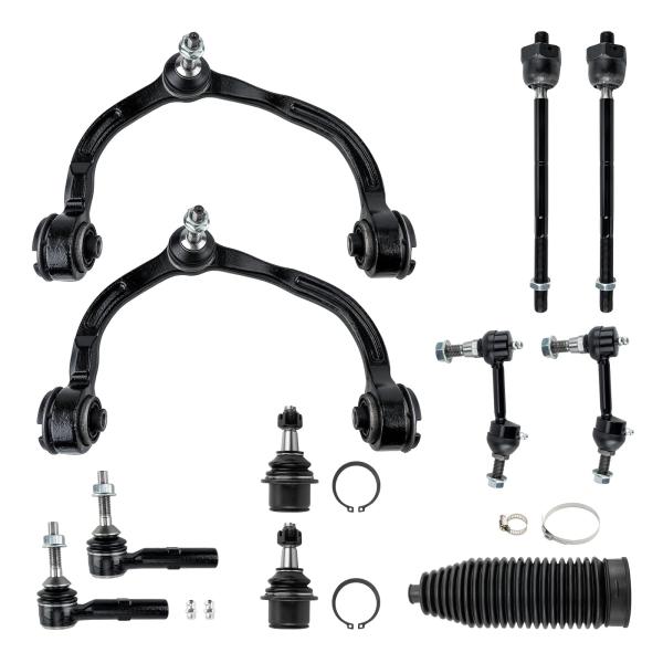 商品名:  Torchbeam 12pcs Front Upper Control Arms, Front Suspension Kit Sway Bar Link Lower Ball Joint Inner Outer Tie Rod ...