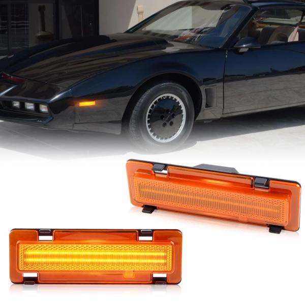 商品名:  Gempro LED Side Marker Lights Compatible with 1982-1992 Chevy Camaro Pontiac Firebird Front Parking Signal Lamps 2...