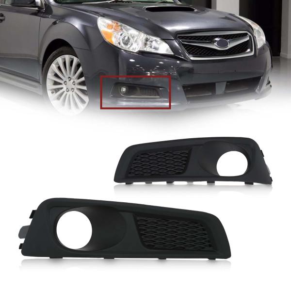 商品名: KARPAL ペア フロントバンパー フォグライト カバー トリム 左右 2010 2011 2012 スバル レガシー 57731AJ20A+57731AJ19A KARPAL Pair Front Bumper Fog Lig...