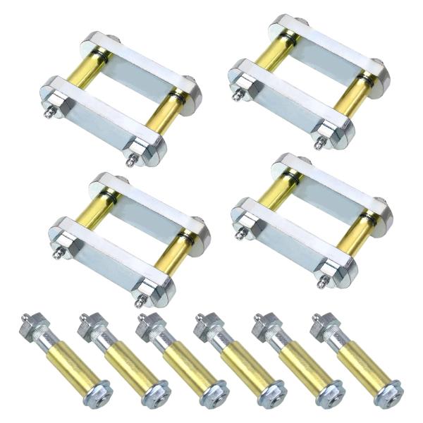 商品名: Sporacingrts ヘビーデューティ シャックル アップグレードキット CRE3000ストックとEquaflexトレーラーシャックルキットと互換性があります 3.1インチ シャックル タンデムアクスル交換用 UO12-021...